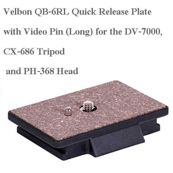 Velbon QB-6RL เพลท Quick Release Plate with Video Pin (Long) for the DV ...