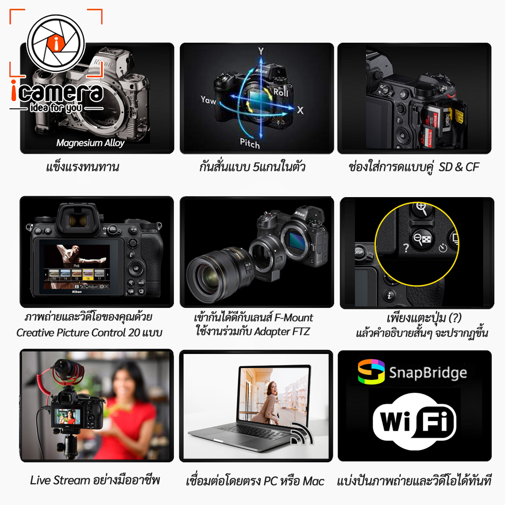 Nikon Camera Z6 II Body - รับประกันร้าน icamera 1ปี - icamera - ThaiPick