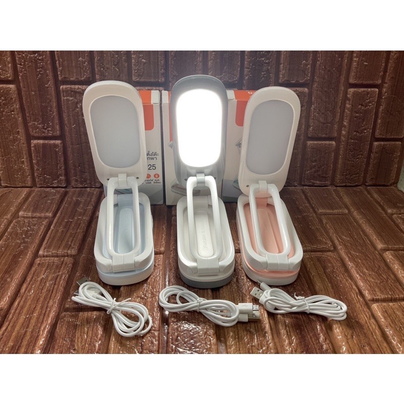 โคมไฟพกพา โคมไฟตั้งโต๊ะ LED YAGE YG-T125 สำหรับอ่านหนังสือ Kingdom8 หัวปลั๊กชาร์จUSB ขนาดเล็ก ...