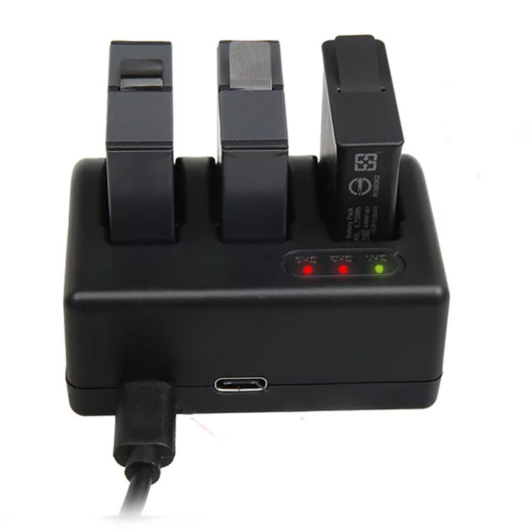 3-Channel Charger for GoPro Hero 5 / Hero 6 / Hero 7 / Hero 8 ช่องชาร์จ ...
