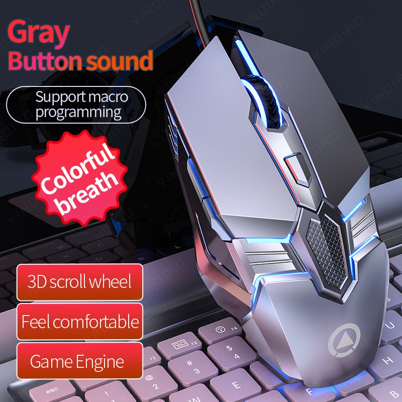 โปร++ กระเป๋าแล็ปท็อป Optical Macro Key RGB Gaming Mouseเกมคอมพิวเตอร์ ...