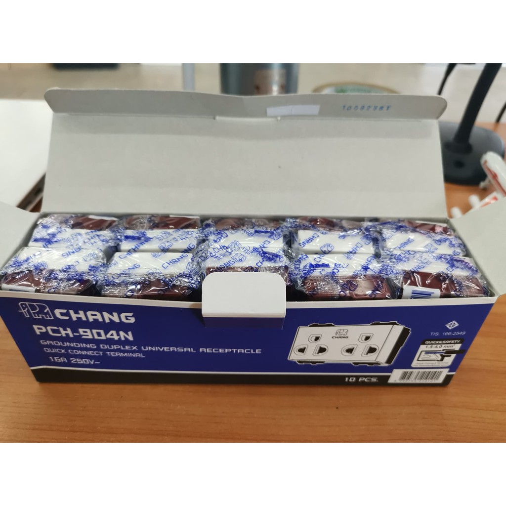 ปลั๊กกราวด์คู่ช้างแท้ใหม่รุ่นเสียบ(ยกกล่อง10ตัว ตกตัวละ45บาท)PCH-904N(งดรับบัตรเครดิต) - จงชัย ...