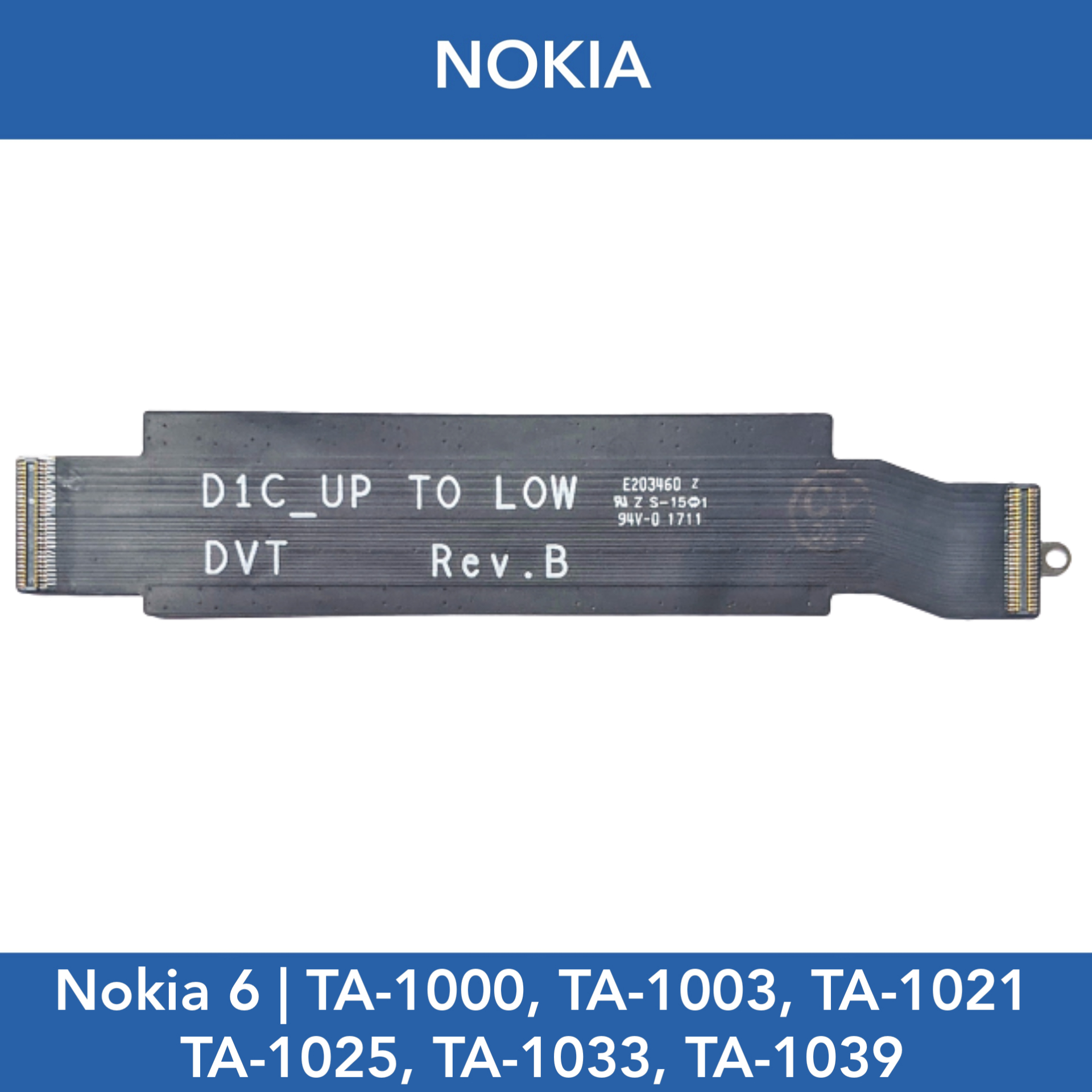 แพรหน้าจอ Nokia 6 (TA-1000, TA-1003, TA-1021, TA-1025, TA-1033, TA-1039 ...