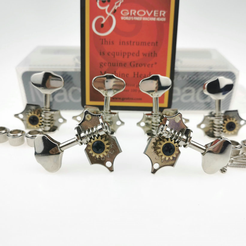 Original Grover V97 Vintage Guitar Machine Heads Tuners Nickel Silver ...