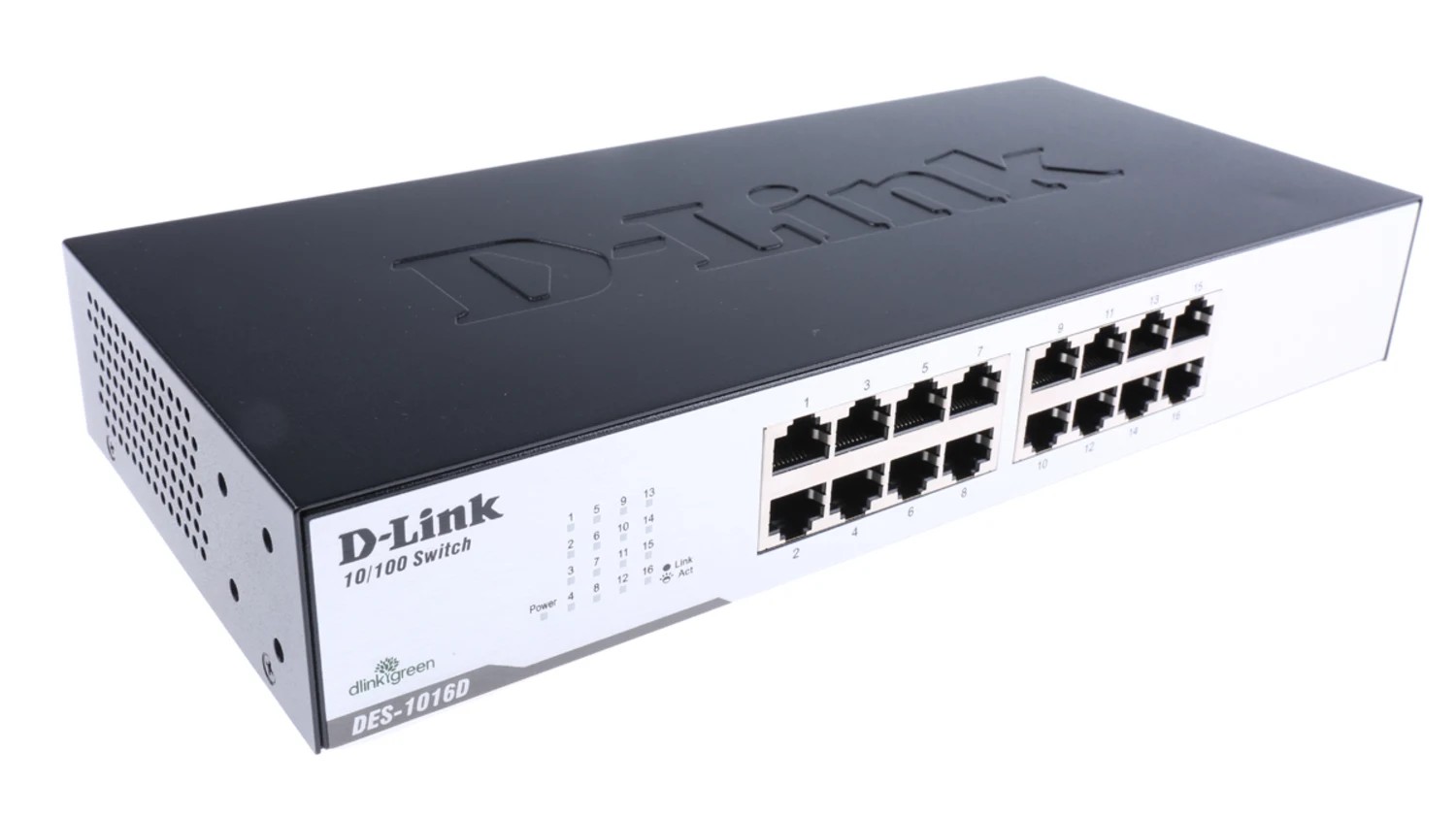 D-Link (DES-1016D) 16-port 10100Mbps Unmanaged Switch (Metal Rackmount ...