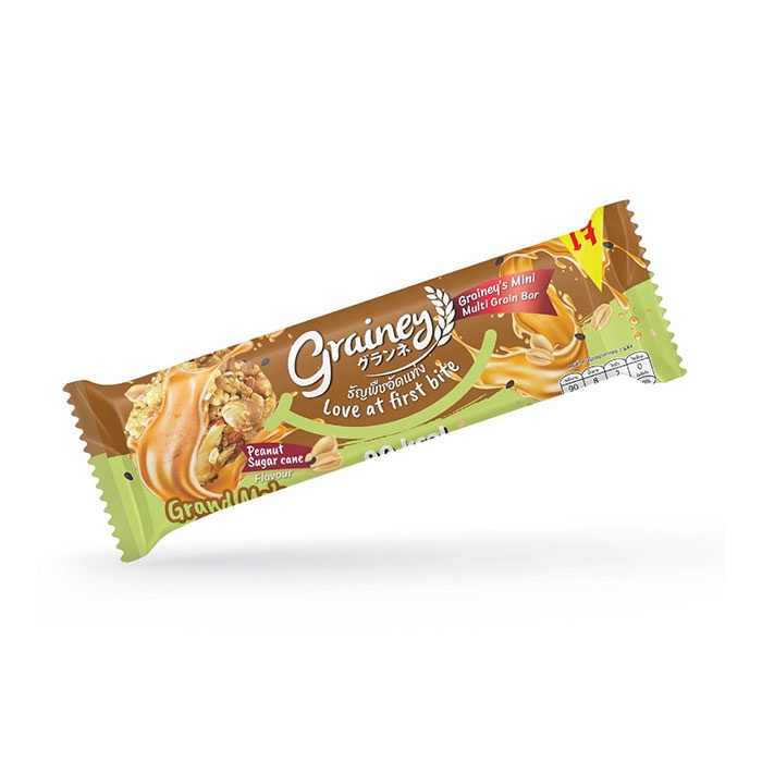 Grainey (เกรนเน่ย์) ธัญพืชอัดแท่ง มีให้เลือก 5 รส ขนาด 20 กรัม หวานน้อย ...