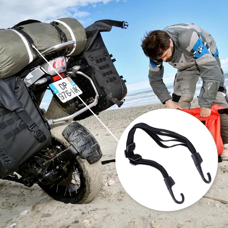 Helmets Rope Black Motorcycle Helmets Luggage Rope With 2 Hooks ...