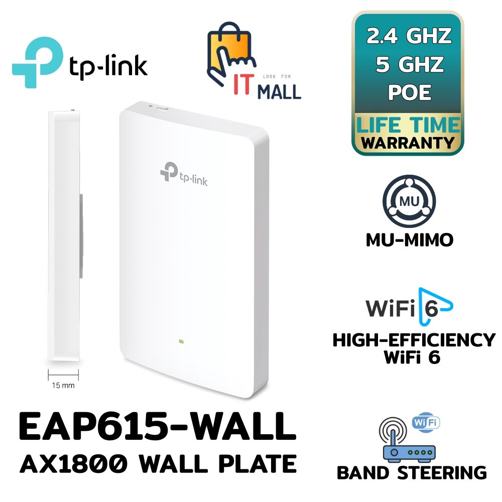 TP-LINK EAP615-WALL AX1800 WALL PLATE WIFI 6 ACCESS POINT รับประกันตลอด ...