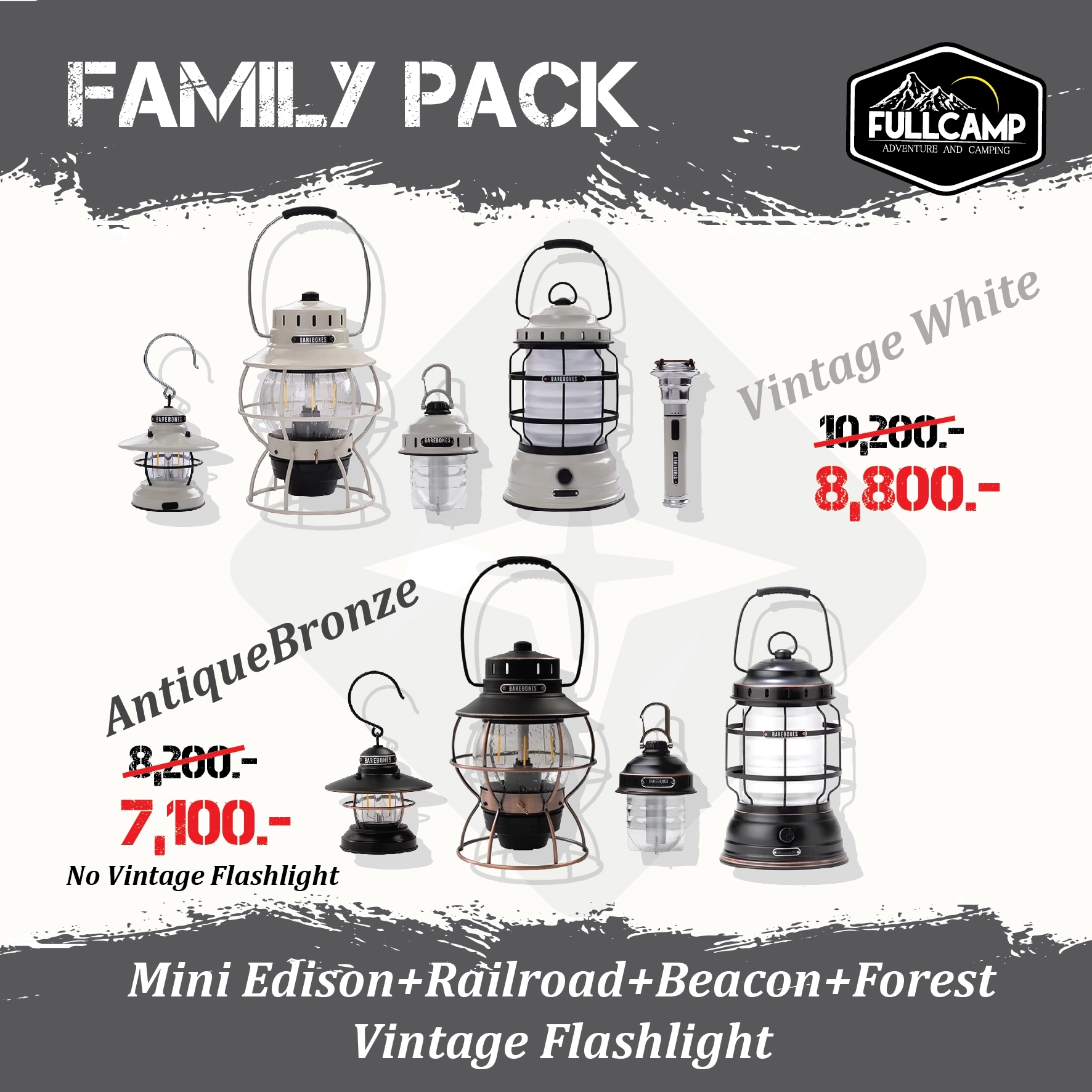 Barebones Family Set (Railroad / Forest / Beacon / Mini Edison ...