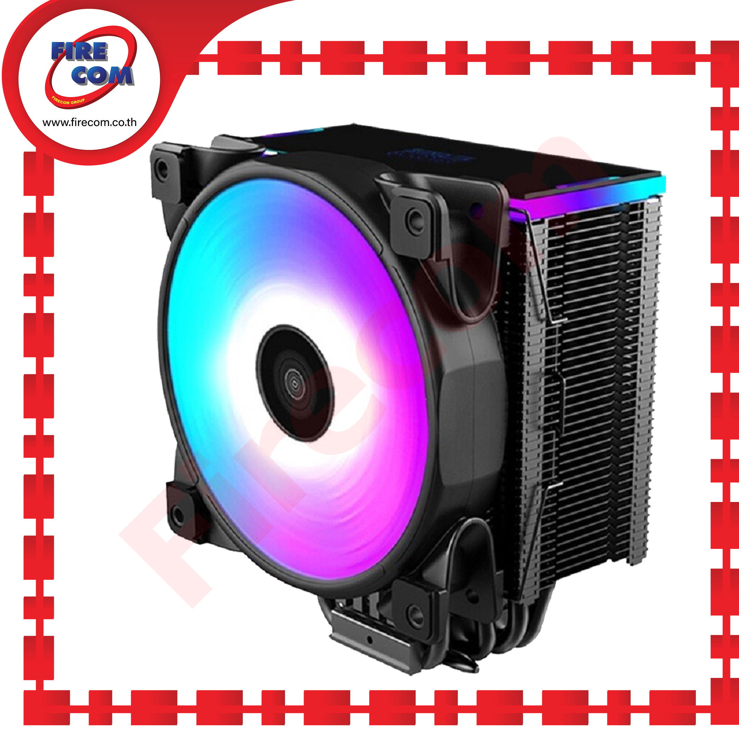 พัดลมระบายความร้อน CPU PC Cooler GI-D56A RGB Heatsink Shield 120mm PWM ...