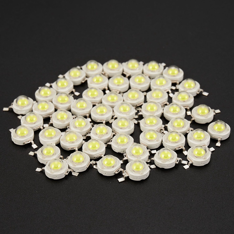 50Pcs 1W Diode High Power Cool White Led Beads 1 Watt Lamp Chip 3V-3.4V - KASAI01 - ThaiPick
