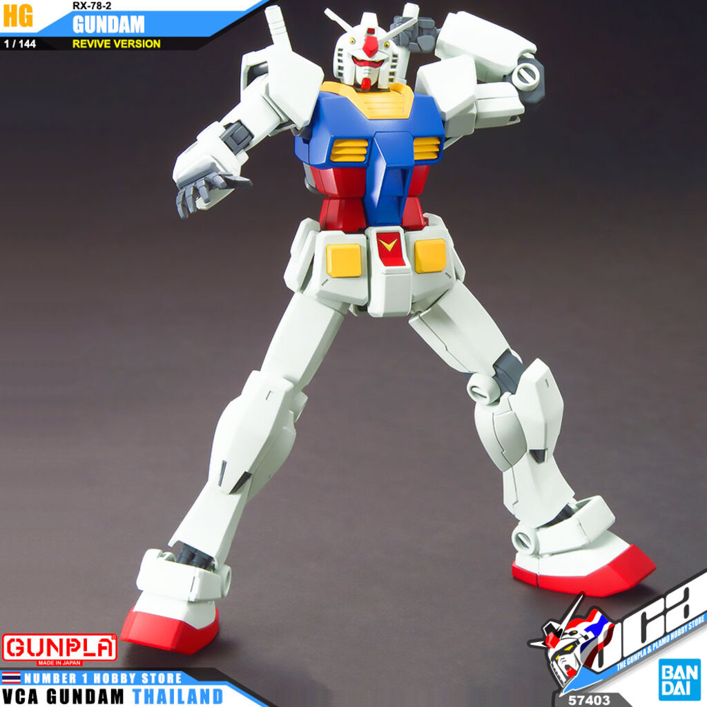 BANDAI GUNPLA HIGH GRADE HG 1/144 RX-78-2 GUNDAM REVIVE โมเดล กันดั้ม กันพลา VCA GUNDAM ...