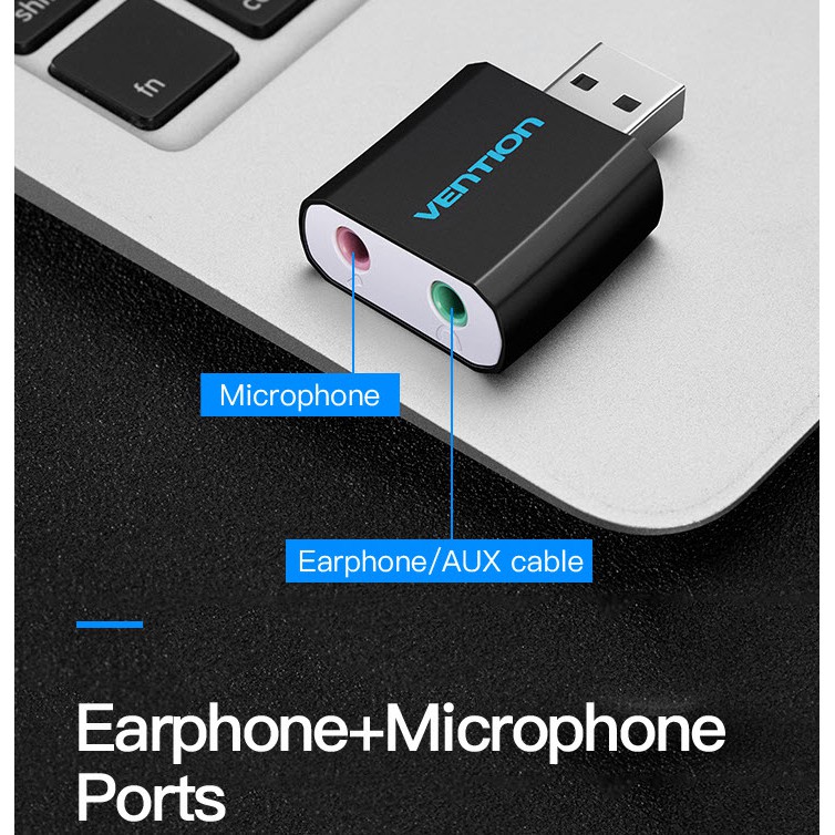 พร้อมส่ง Vention (VAB-S) External USB Sound Card USB To 3.5mm headphone ...