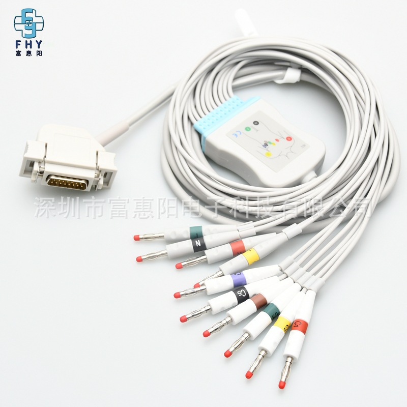 เหมาะสำหรับ Siemens / Hylegger Twelve Conductor เครื่อง ECG ลวดตะกั่ว 4 ...