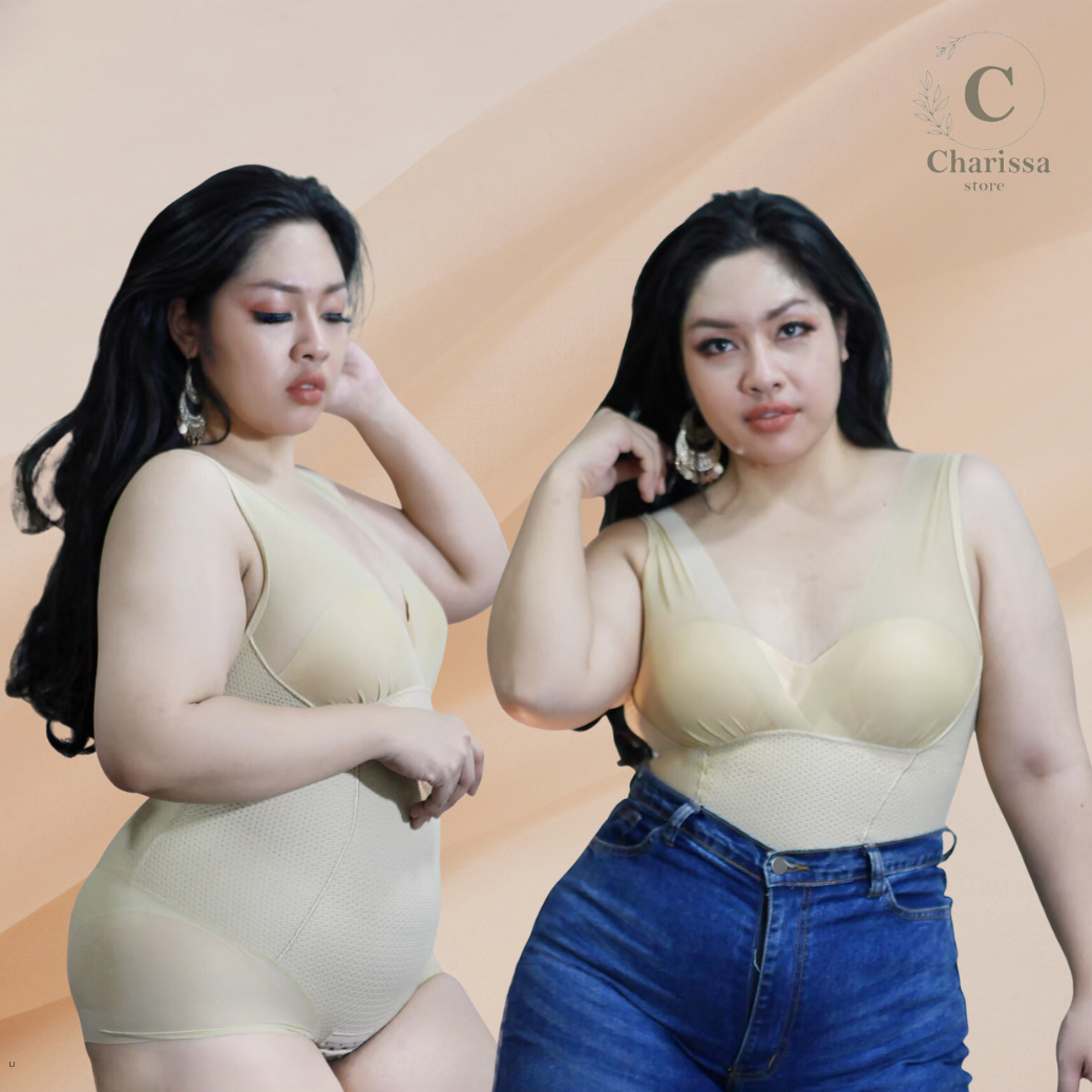 (Set 2 ชิ้น)ชุดกระชับสัดส่วน เสื้อเก็บพุง ชุดเข้ารูป แบรนด์ Narichii (นาริชชี่) รุ่นCK05บอดี้สูท ...