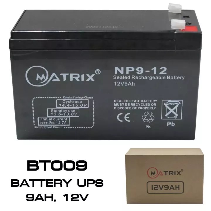 แบตเตอรี่แห้ง MATRIX 12V 9Ah | Lazada.co.th