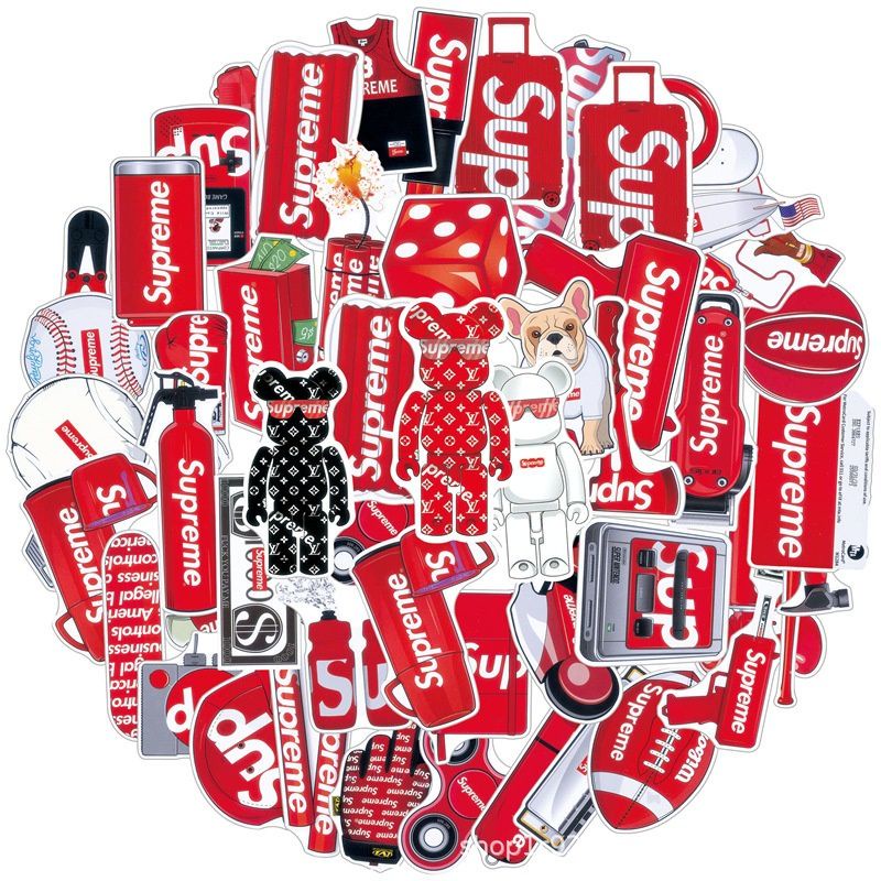 sup supreme sticker สติกเกอร์กันน้ำรูปแบบที่แตกต่างกัน, 50 ชิ้น dragon ...