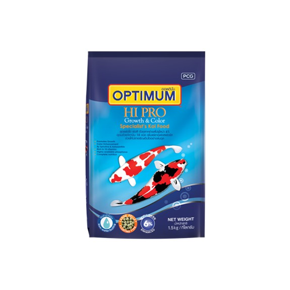 โปร++ Optimum Hi pro อาหารปลาคาร์ฟ สูตรเร่งโต เร่งสี ขนาด 1.5 กิโลกรัม ...