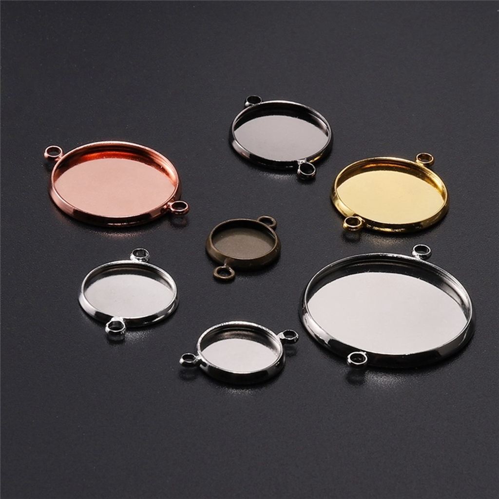 10 20Pcs/Lot 10 25mm Cabochon Base Tray Bezels Bracelet DIY Accessories ...