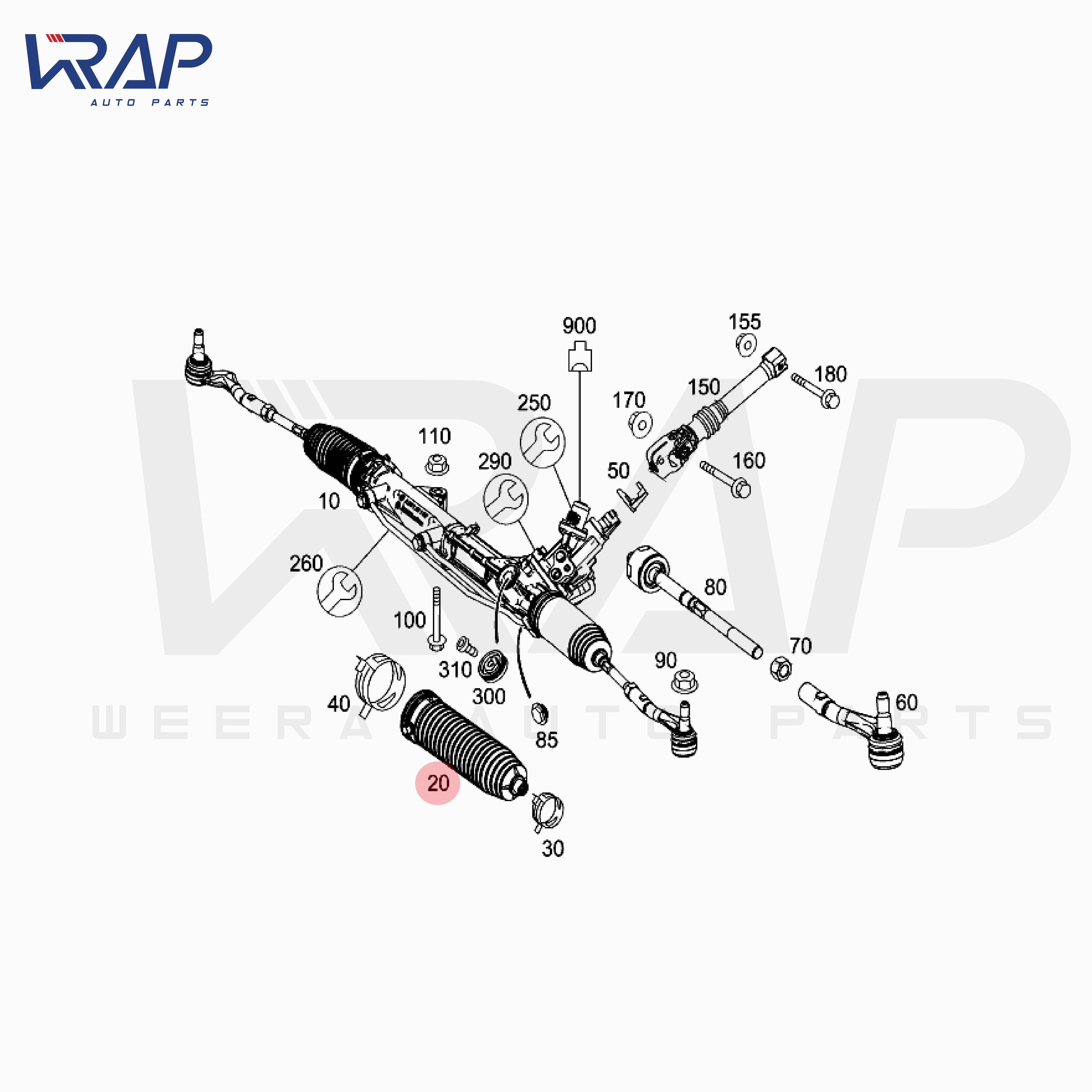 ⭐ BENZ ⭐ (1คู่) ยางกันฝุ่นแร็ค LEMFORDER | เบนซ์ รุ่น W204 W207 W211 ...