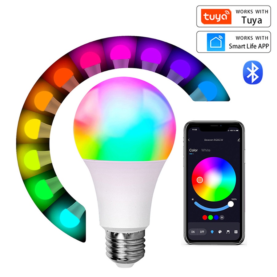 หลอดไฟ Tuya สมาร์ท LED หลอด WiFi Smart LED Bulb 12W E27 RGB Wi-Fi ... หลอดไฟ Tuya สมาร์ท LED หลอด WiFi Smart LED Bulb 12W E27 RGB Wi-Fi ...