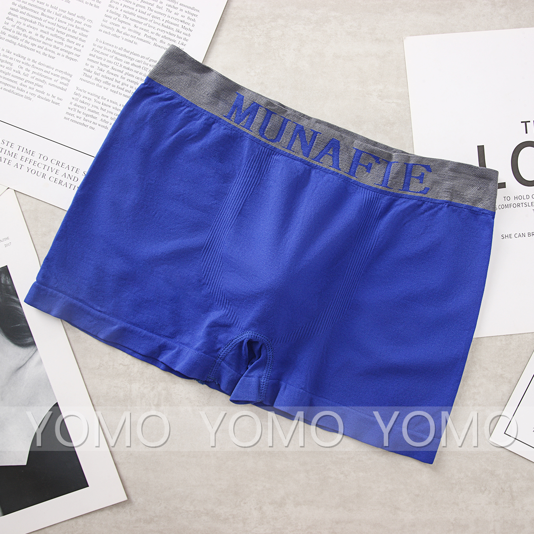 YOMO (5 ชิ้น) กางเกงในชาย MUNAFIE กางเกงในชาย กางเกงบ๊อกเซอร์ชาย ผ้ายืดใส่สบาย ฟรีไซส์ รอบเอว 26 ...