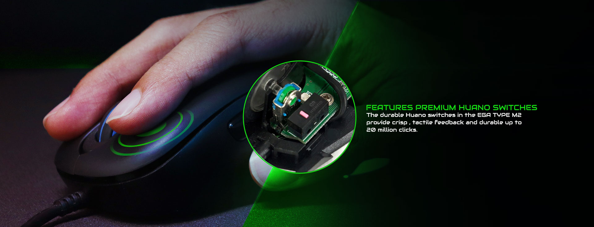 เมาส์เกมมิ่ง EGA Type M2 มีไฟ RGB มีให้เลือก 2 สี ปรับ DPI ...