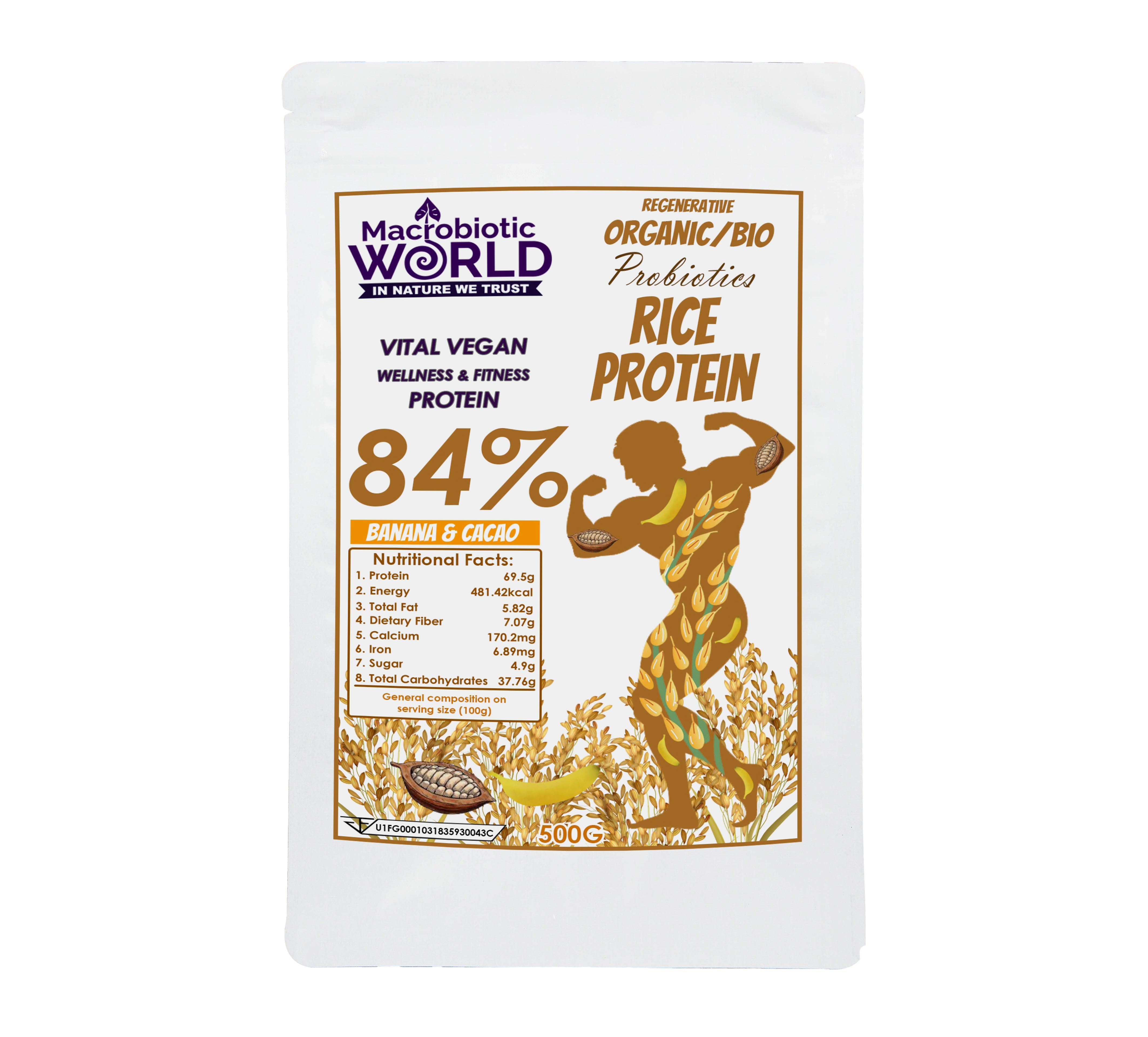 Organic/Bio Rice Protein 84% with Banana & Cacao | โปรตีนจากข้าว ผสม ...