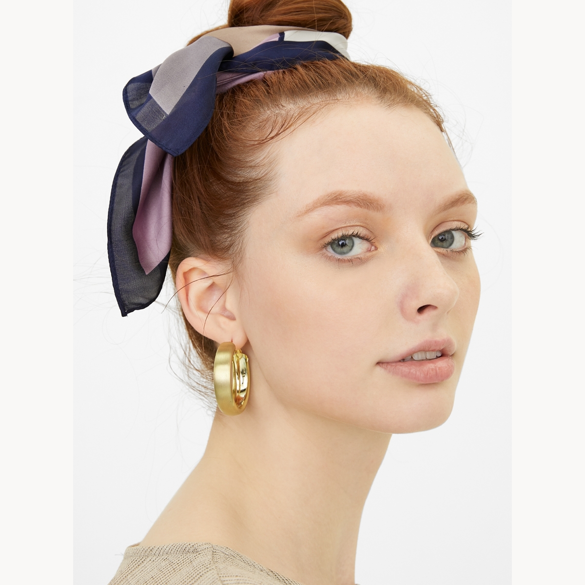 Pomelo Color Block Hair Scarf ผ้าพันคอ ผู้หญิง - Pomelo - ThaiPick