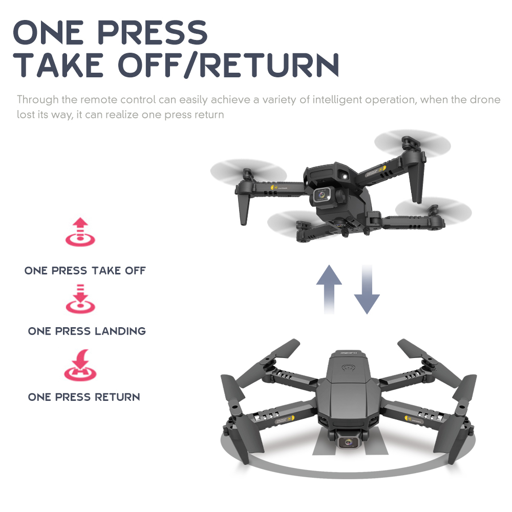 HJ78ใหม่ เครื่องบินไร้คนขับขนาดเล็ก, กล้องความละเอียดสูง 4K คู่ ...