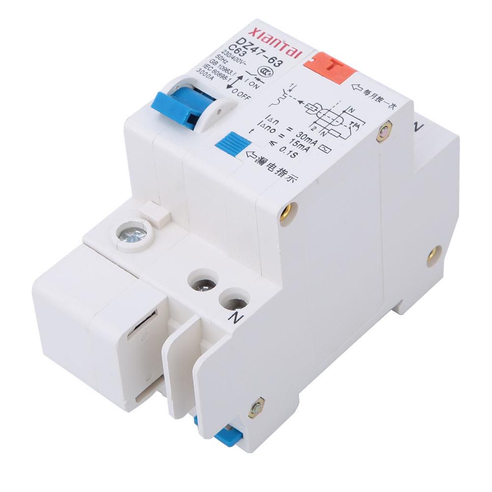 DZ47LE 1P+N 230V-400V 50HZ 60A 4KA C Type Residual Current Circuit Breaker - Joy Sound - ThaiPick
