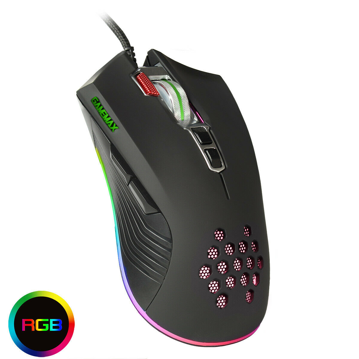 Razor Rainbow RGB LED Gaming Mouse USB Wired Programmable 7 Button Mice ...