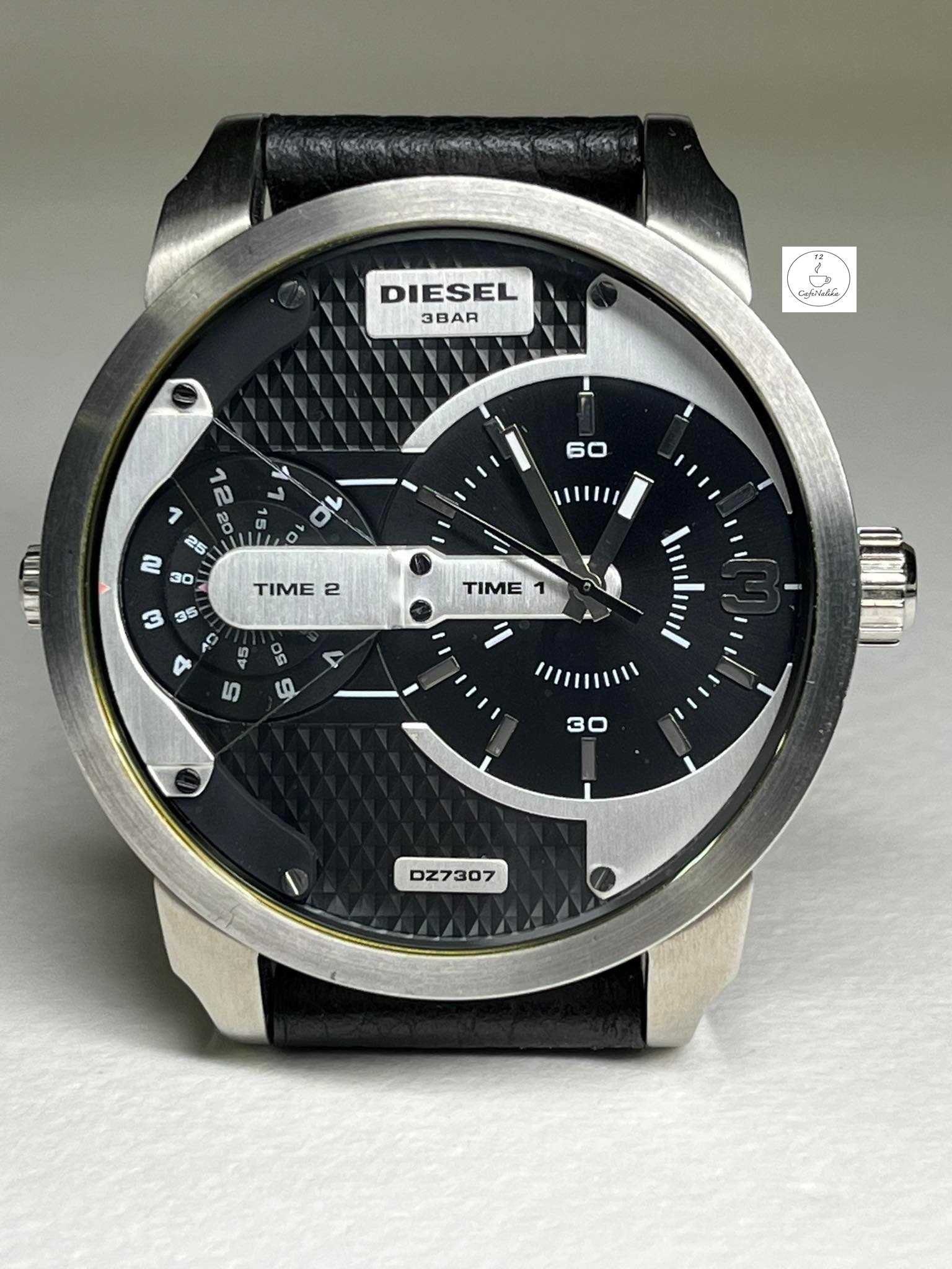 นาฬิกาผู้ชาย DIESEL รุ่น DZ7307 Mini Daddy ตัวเรือนสแตนเลส สายหนัง ...