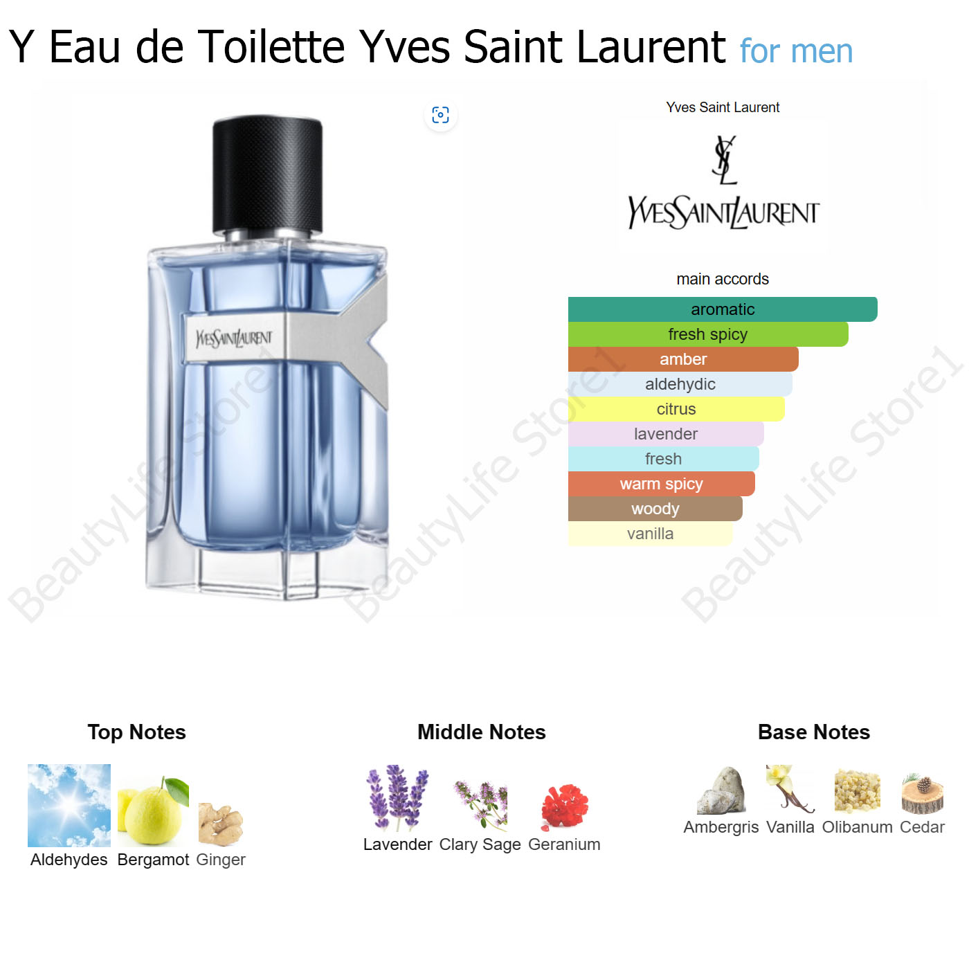 【EXP: 2024-11】ของแท้ YSL Y EAU DE TOILETTE 100ML THE ALL NEW FRESH AND ...