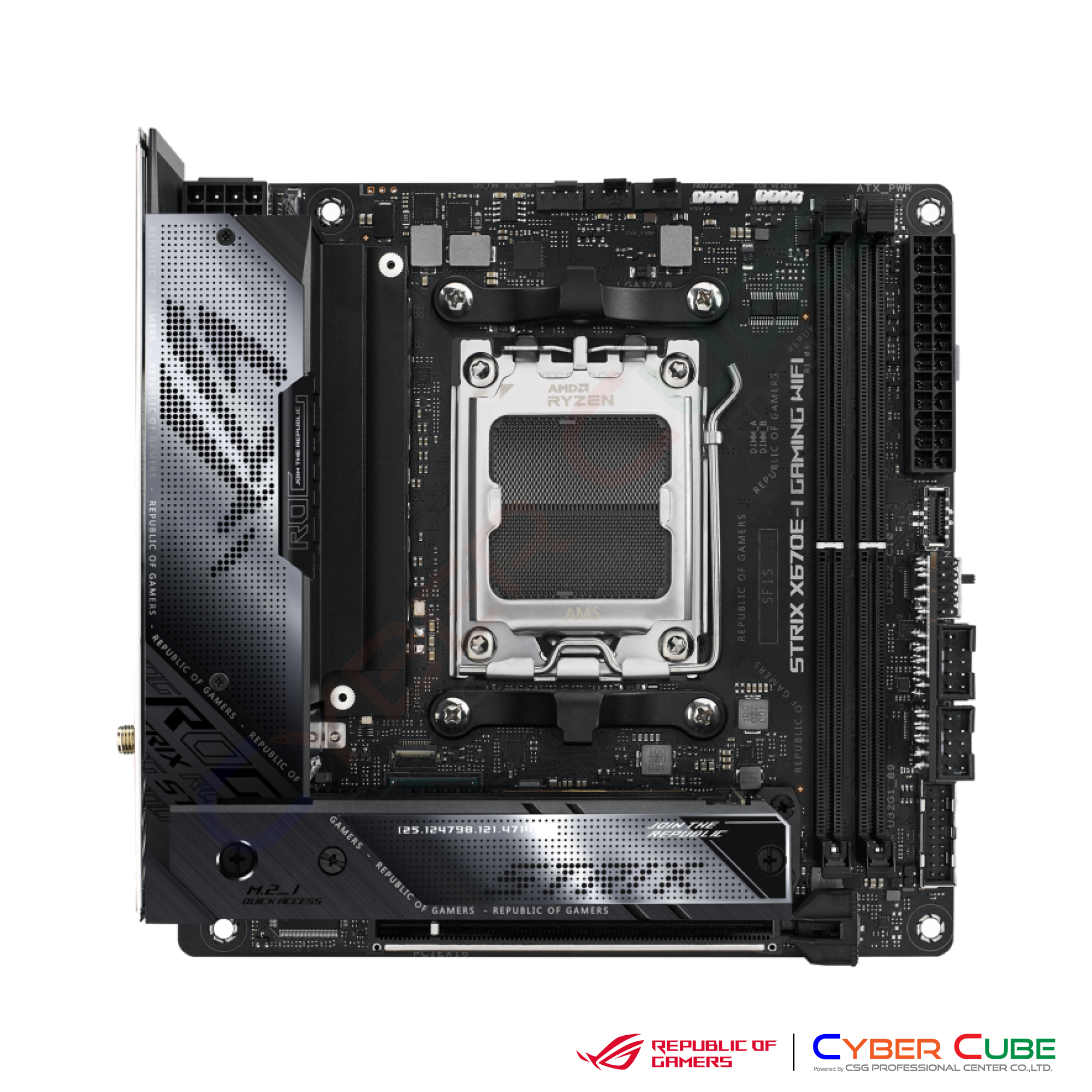 ASUS ROG STRIX X670E-I GAMING WIFI MAINBOARD (เมนบอร์ด) AMD Ryzen 7000 ...