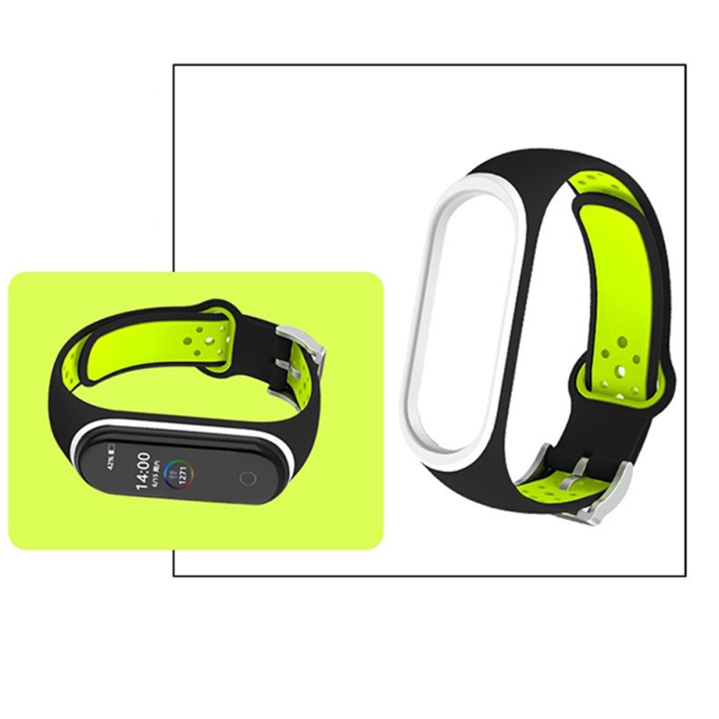 Double Color Round Holes Watch Band with Buckle Wrist Strap Replacement ...