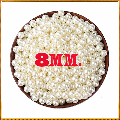 ถูก ดี????ลูกปัดไข่มุกเทียมขนาด 8 มม.มุกราคาถูก/1แพค/รหัสAG4124/บรรจุ ...