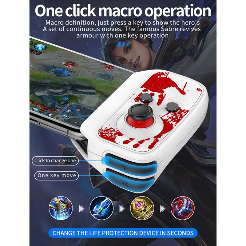 Mobile Game Controller Phone Gamepad Grip Rocker Phone Joystick Trigger ...