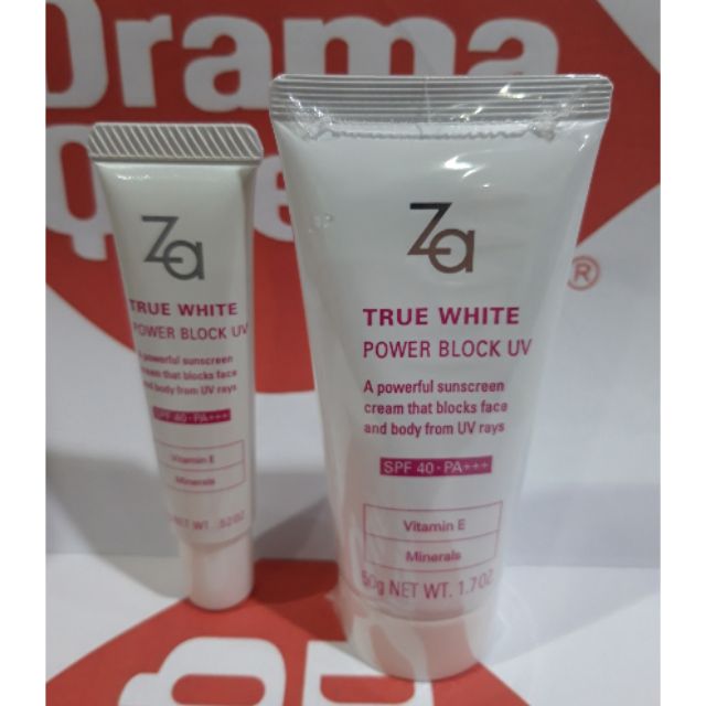 ครีมกันแดด ♢1550 g กันแดดซีเอ ZA True White Power Block UV SPF40 ...