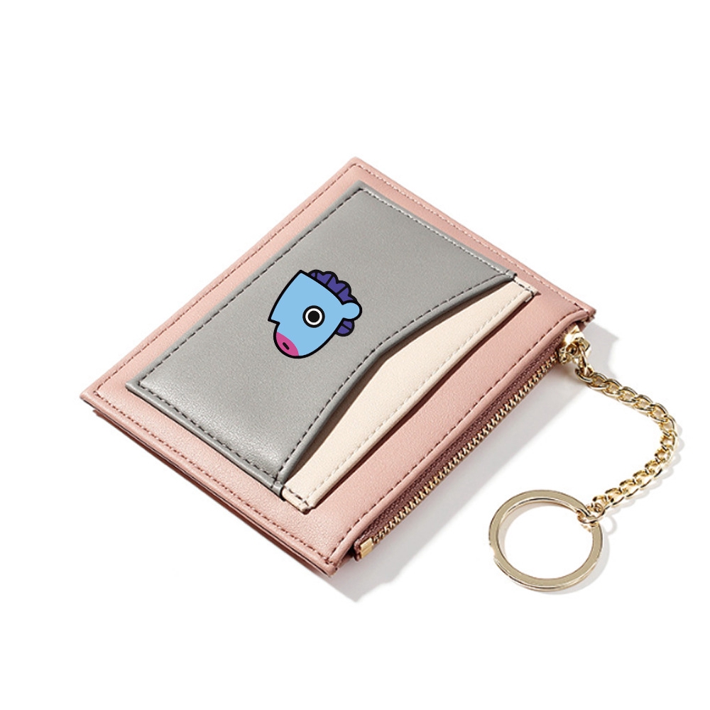 BTS BT21 Coin Purse Creative Stitching Wallet Female Jungkook Peripl ...