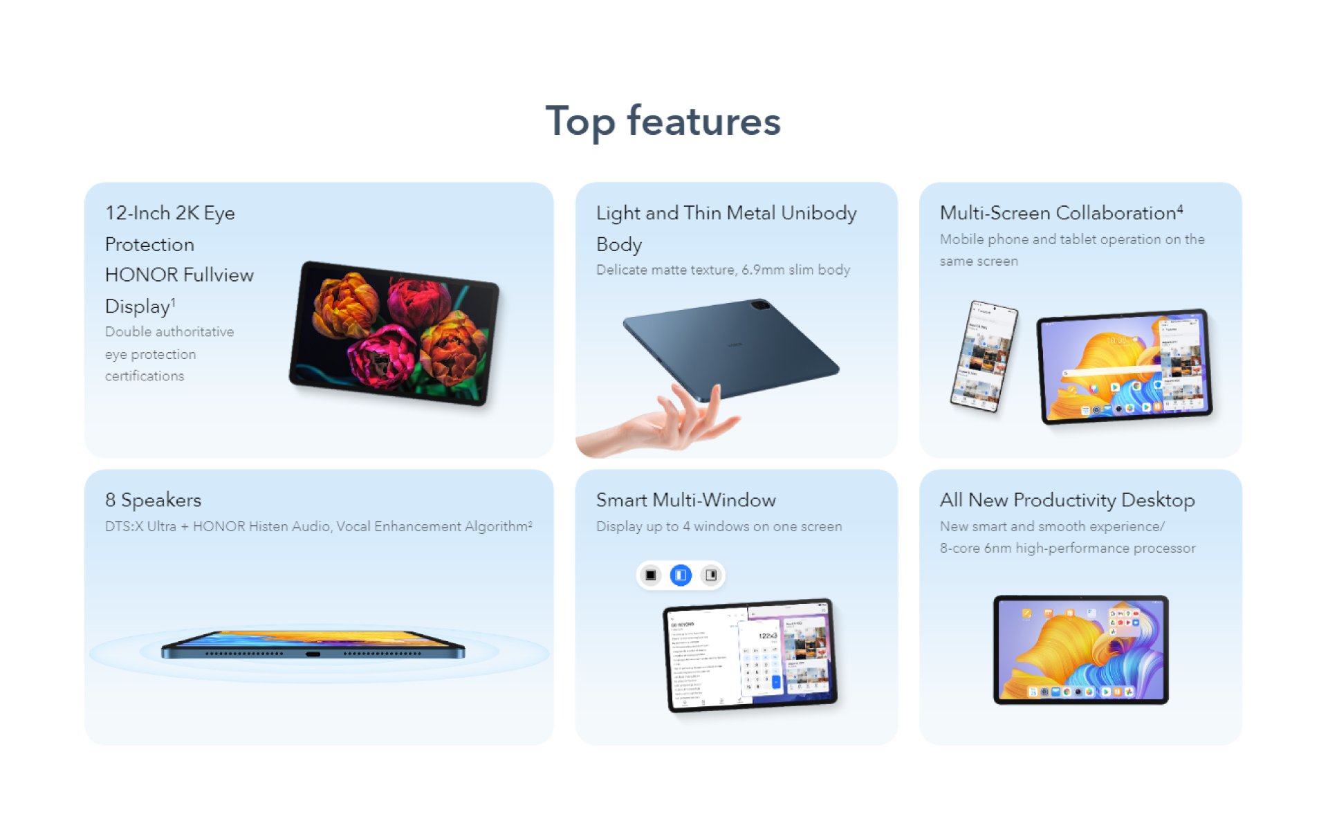 Honor Pad 8 แทบเล็ตหน้าจอ 12 นิ้ว 2K ชิปSnapdragon 680 RAM 6 GB ROM ...