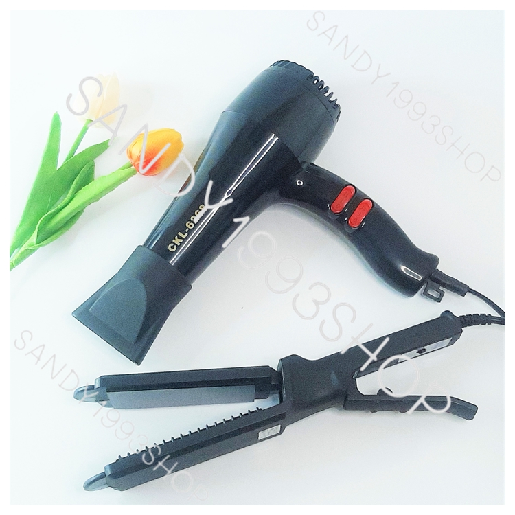 แพ็คคูู่ ???? สุดคุ้ม เครื่องหนีบCKL-1011 + ไดร์เป่าผมCKL-6268 จำนวน 2 ชิ้น เครื่องหนีบตรงและไดร ...