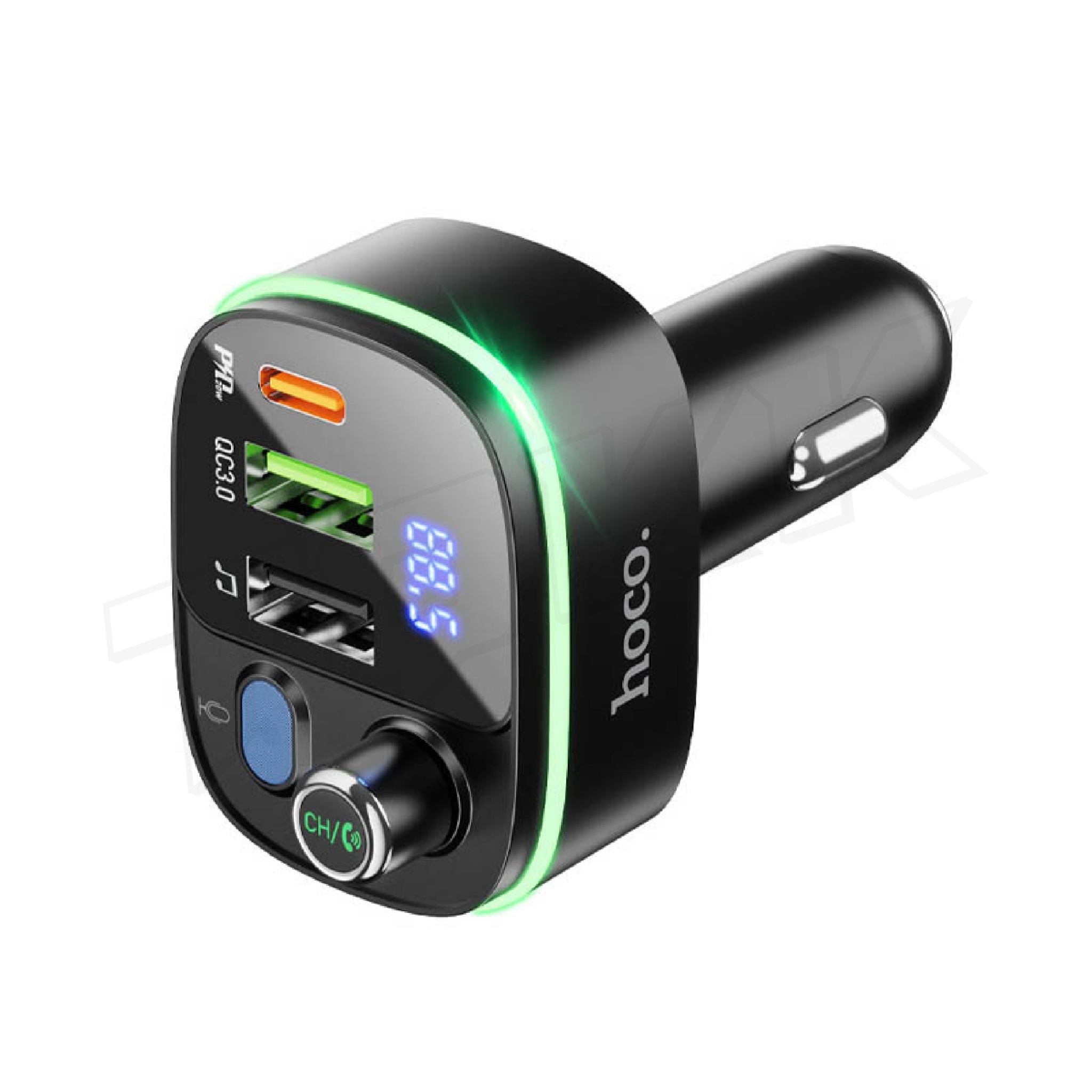 Hoco E62 บลูทูธ ในรถยนต์ Bluetooth5.0 Car Kit FM Transmitter PD20W + QC 3.0 display LED Jdy8899 ...