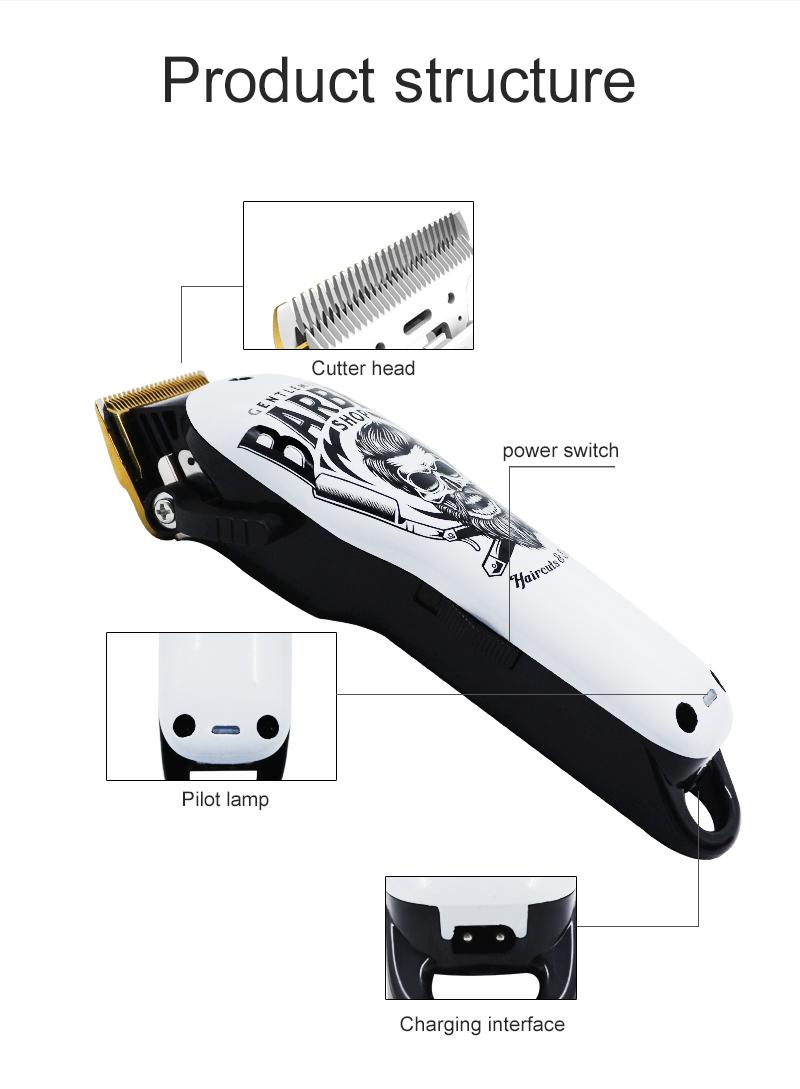 Ubeator Professional Digital Hair Trimmer Rechargeable Electric Men's ...