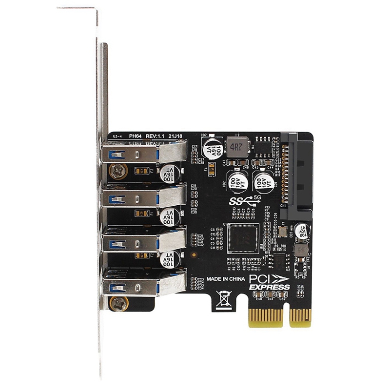 【Ready Stock&COD】PCIe to USB3.0 Expansion Card 4-Port 2U/4U Chassis ...