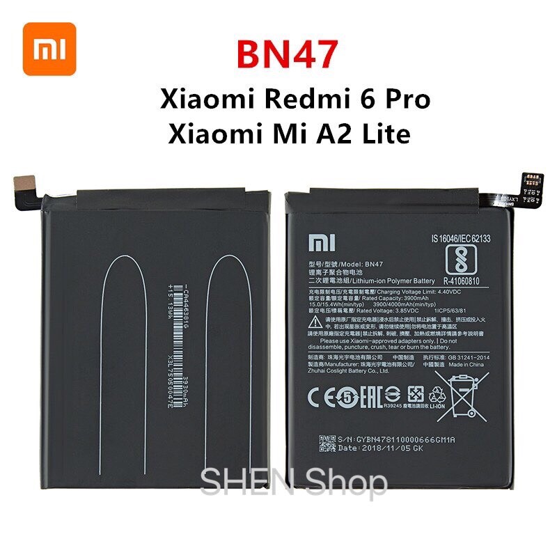 แบตเตอรี่ Xiaomi Mi A2 Lite / Redmi 6 Pro (BN47) รับประกัน3เดือน พร้อม ...
