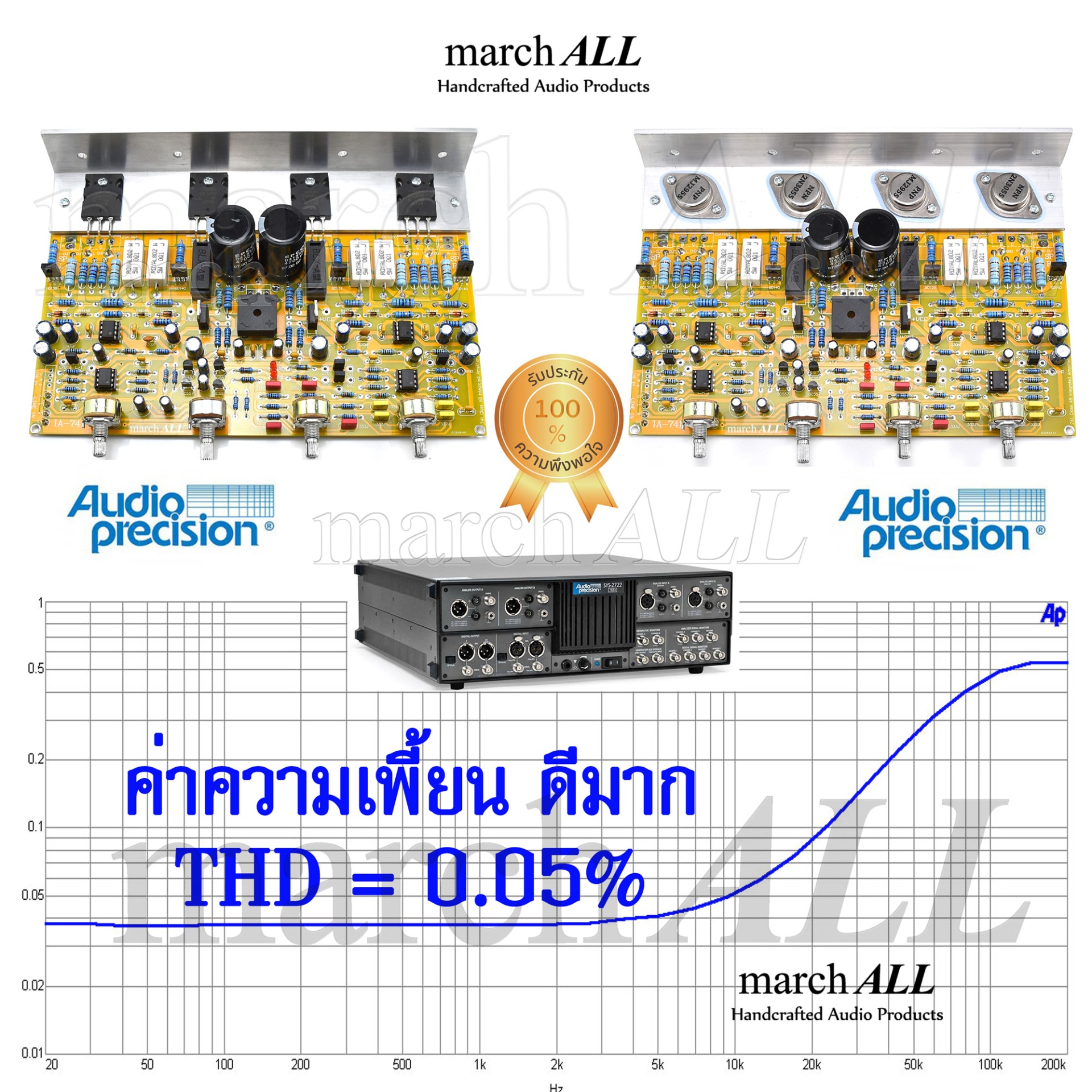 Marchall IA-741A-T ชุดลงอุปกรณ์ เครื่องขยายเสียง ทรานซิสเตอร์ " ตัวถัง TOSHIBA" สเตอร์ริโอ 200 ...
