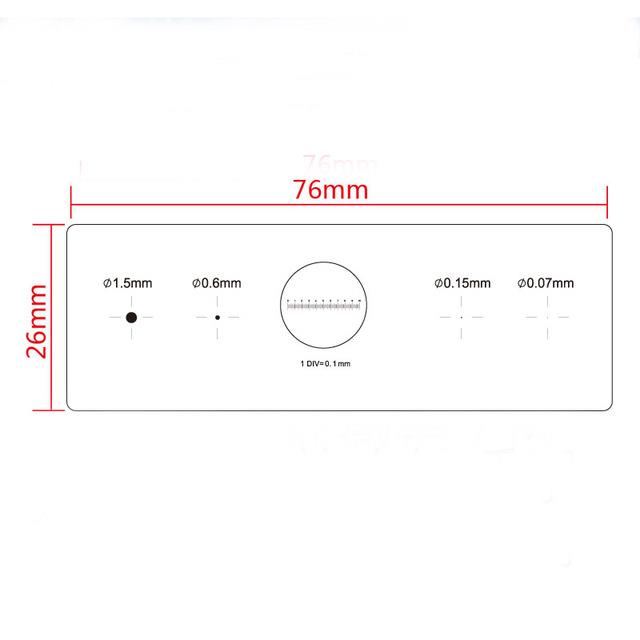 Soft Ruler Microscope Micrometer Calibration Slide Line Width Particle
