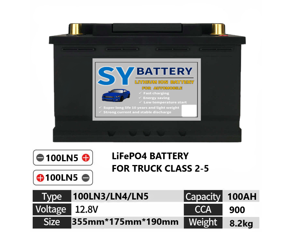 SY Battery แบตเตอรี่สำหรับรถยนต์ แบบลิเธียมฟอสเฟต LiFePO4 12V 25-100 Ah ...