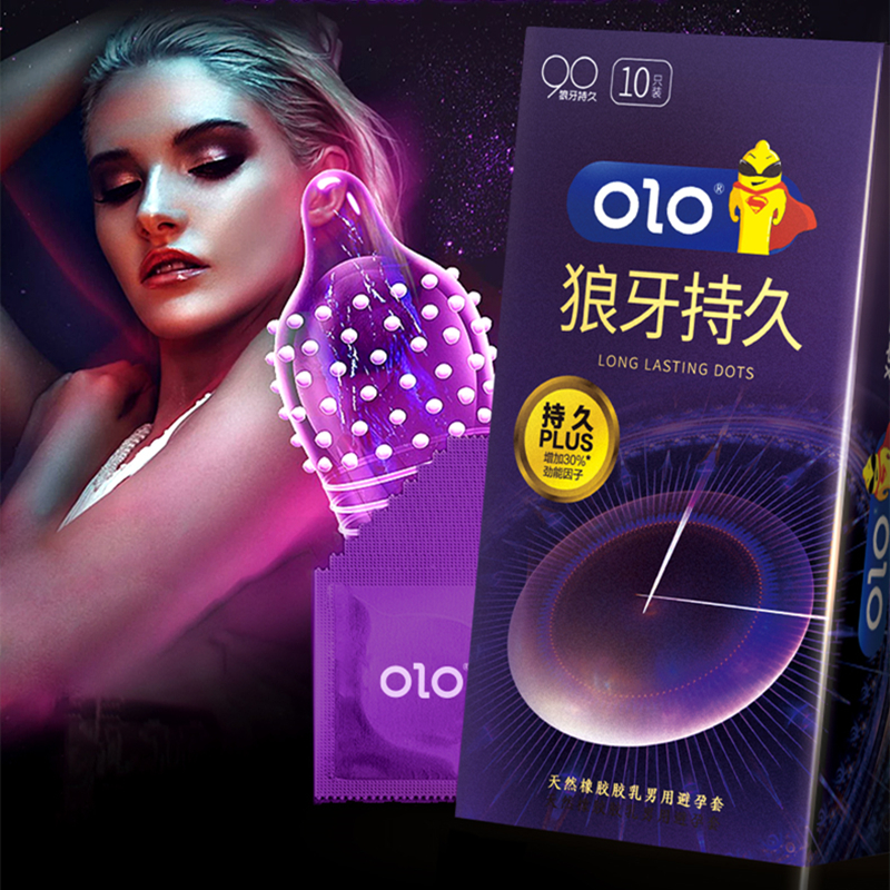 NEWรุ่นอัพเกรดPlusถุงยางอนามัย OLO มีให้เลือก 3สี (10 ชิ้น / 1 กล่อง ...